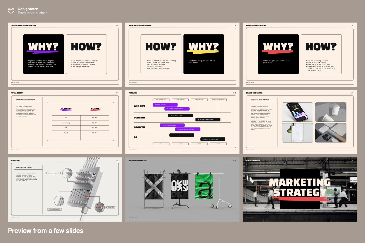 4033 时尚创意品牌营销策划案落地广告设计作品集Keynote模板 Brand & Marketing template@GOOODME.COM _ 果觅网（gooodme）